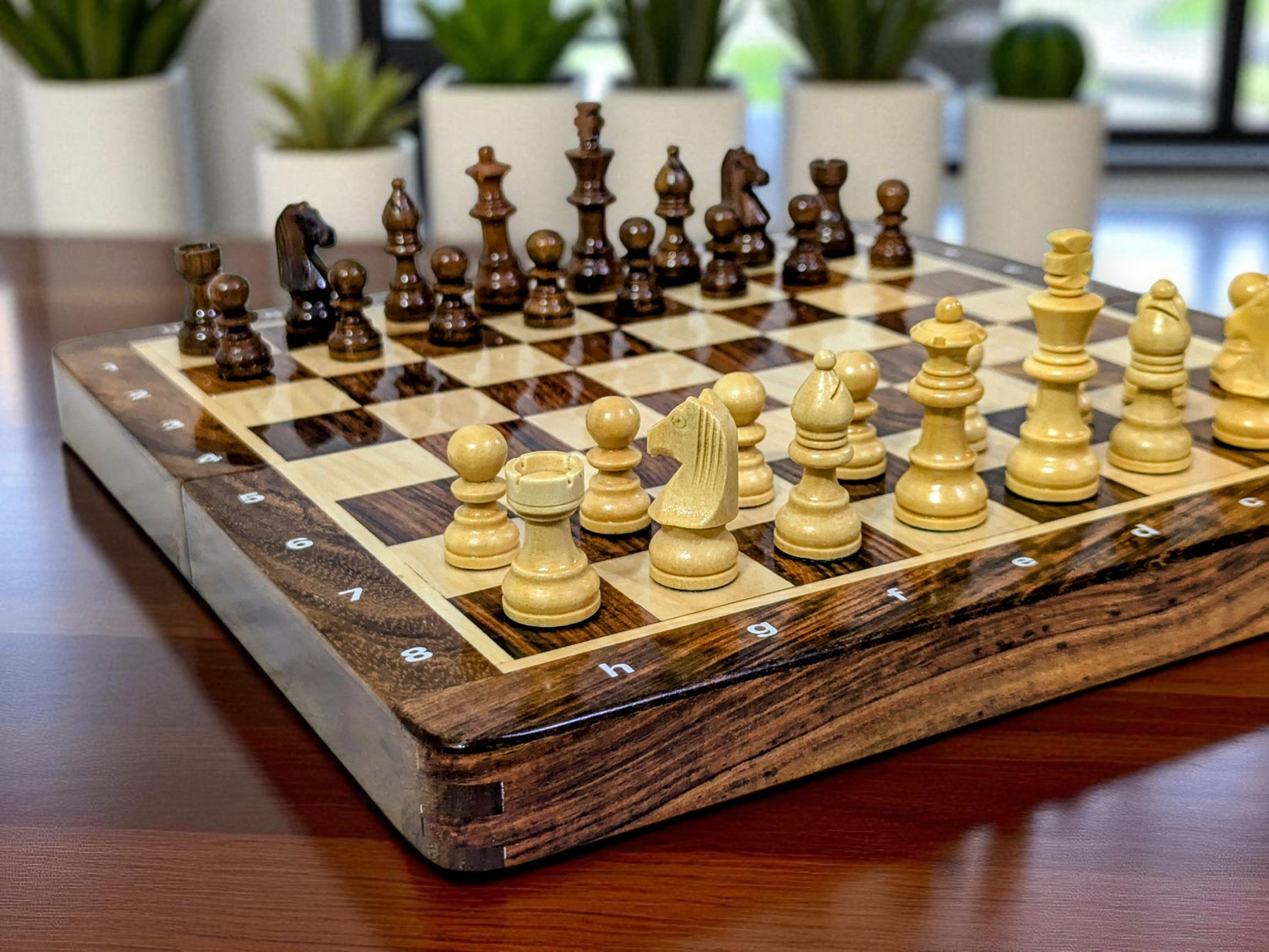 ENTERRO Wooden Chess Board Set - 12 x 12 inch - 2 Extra Queens ...